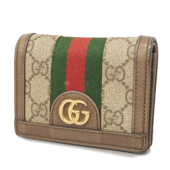 Gucci | Accessories | Auth Gucci Folio Wallet Sherry 52355 Gg Supreme ...